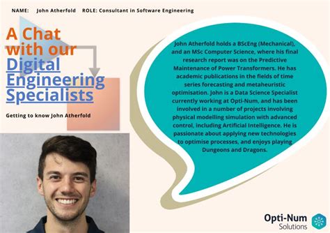 John Atherfold On Linkedin Thank You Opti Num Solutions For The Introduction