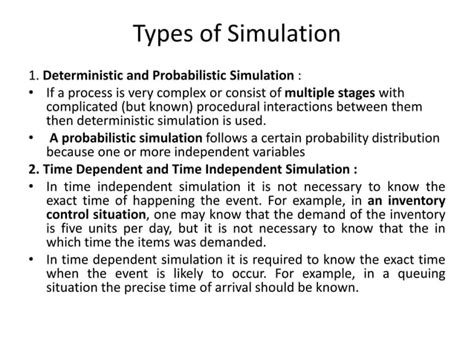 System Simulation And Modelling With Types And Event Scheduling Pptx Operating Systems