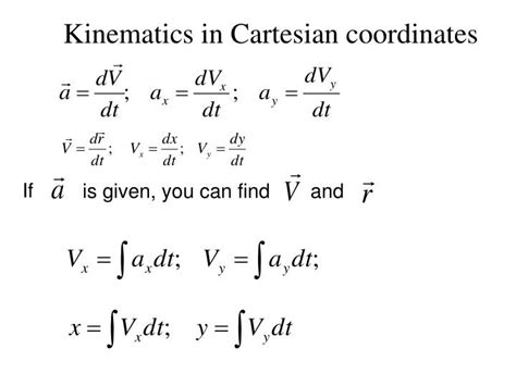 ppt kinematics in cartesian coordinates powerpoint presentation free