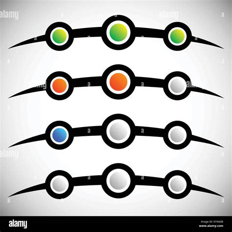 3 Step Progress Indicator Abstract Gui Element Stock Vector Image And Art