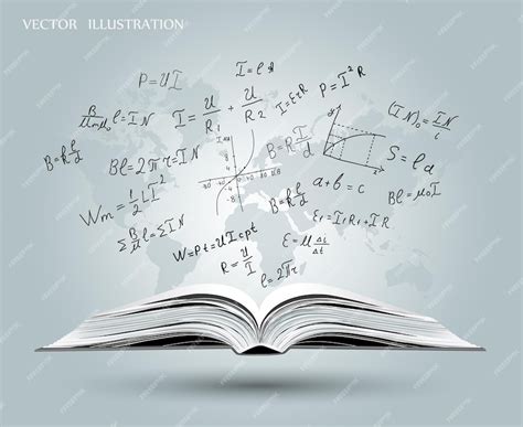 Premium Vector Mathematical Formulas And Graphs On The Open Book