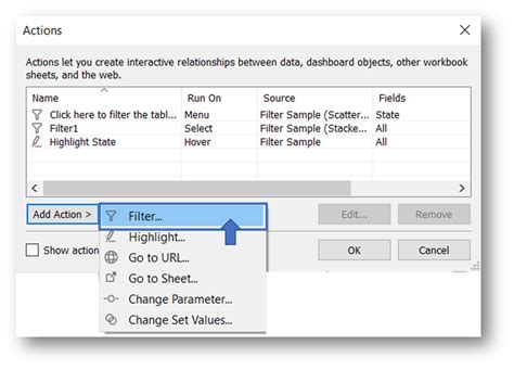 Tableau Essentials Build A Filter Dashboard Action Pluralsight