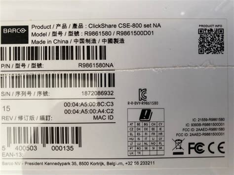 Barco Cse 800 Wireless Presentation System International Society Of