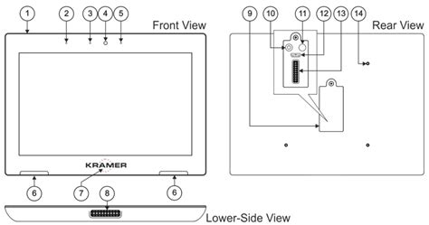 Kramer Kt 107 7 Inch Wall Table Mount Poe Touch Panel User Guide