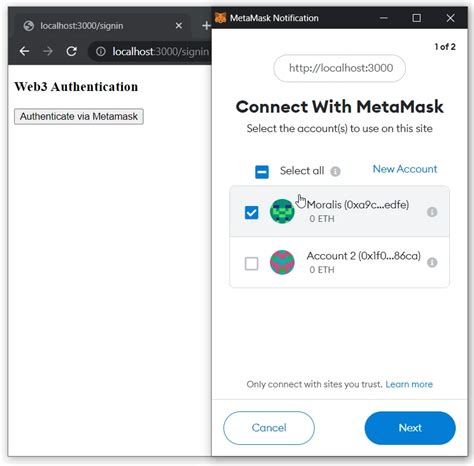 How To Authenticate Users With Metamask Moralis Api Documentation