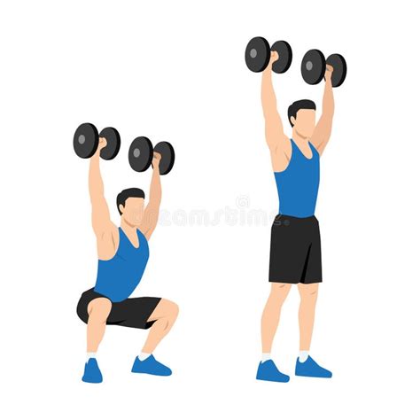 dumbbell thrusters stock illustrations 20 dumbbell thrusters stock