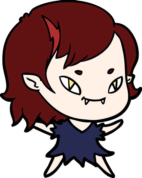 Cartoon Friendly Vampire Girl Drawing 47187626 Png