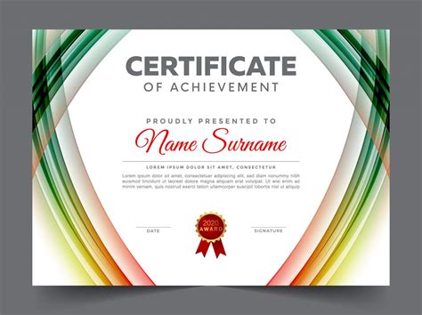 Simple Certificate Design Template GraphicsFamily