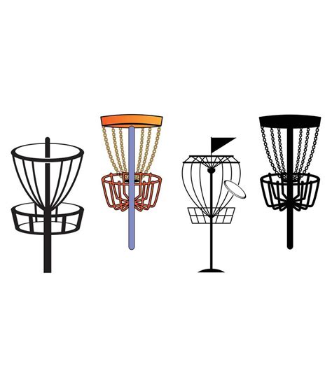 Disc Golf Basket Set 38277663 Vector Art At Vecteezy