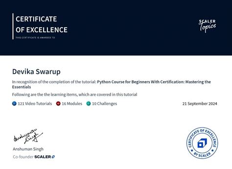 Devika Swarup On Linkedin Completed This Python Course With