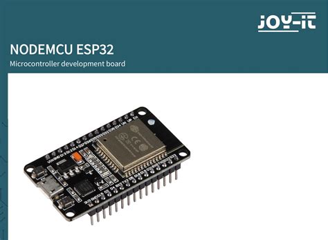 Joy It Nodemcu Esp32 Microcontroller Development Board User Manual