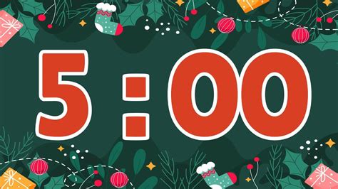 5 Minute Christmas Timer Countdown Clock With Festive Ending Music