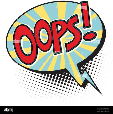 Oops Comic Bubble Stock Vector Image And Art Alamy