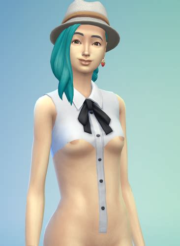 Bow Button Blouse Crop [revealing Collection] By Lava Laguna Clothing Loverslab