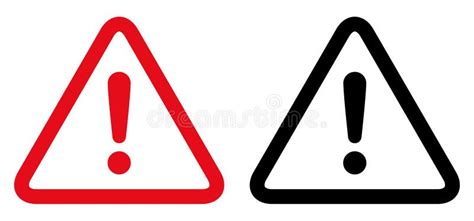 Warning Precaution Attention Alert Icon Exclamation Mark In Triangle Shape â€“ Vector Stock