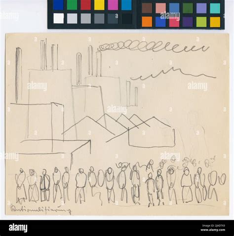 Rationalization Pencil Sketch Karl Wiener 1901 1949 Artist Stock