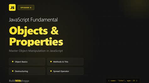 Javascript Fundamental Objects And Properties Eps 6 Buildwithangga