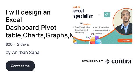I Will Design An Excel Dashboardpivot Tablechartsgraphsmacro By