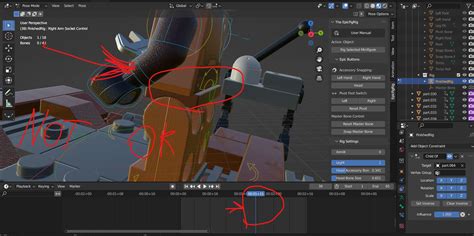 HELP Character Body Is Messed Up After I Added A Constraint To The Active Object Animation