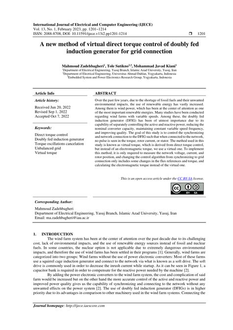 Pdf A New Method Of Virtual Direct Torque Control Of Doubly Fed