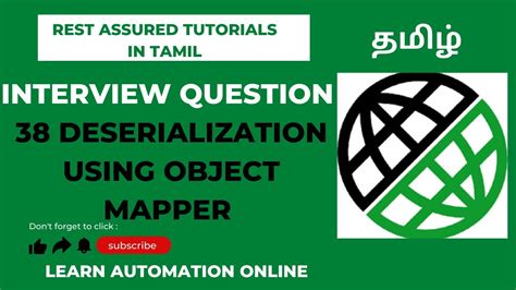Rest Assured Interview Question 38 Deserialization Using Object Mapper தமிழ் Youtube
