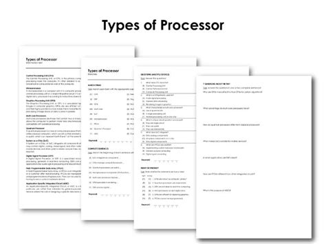 Types Of Processor Teaching Resources