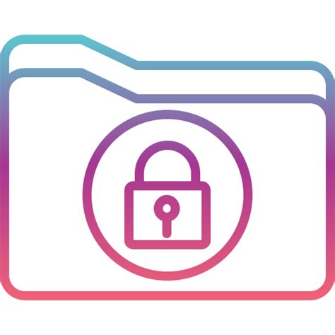 Secure Folder Generic Gradient Outline Icon