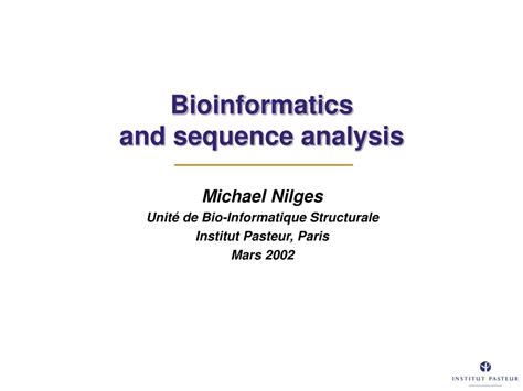 ppt bioinformatics and sequence analysis powerpoint presentation