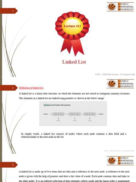 Lecture 12 Linked List Pdf