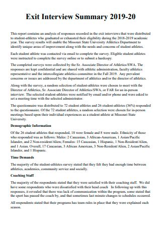 10 FREE Interview Summary Report Samples To Download