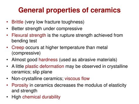 Basic Properties Of Ceramics At Tina Kirby Blog