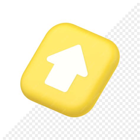 Premium Psd Arrow Up Button Directional Pointer Cyberspace Cursor Symbol Website Icon 3d Rendering