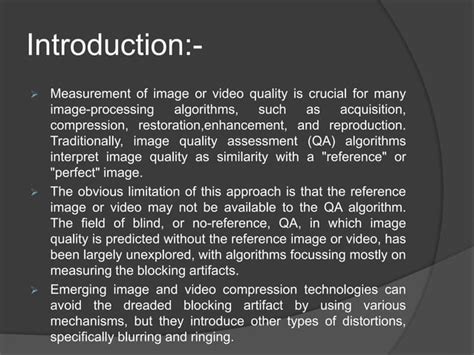 1blind Image Quality Assessmentpptx