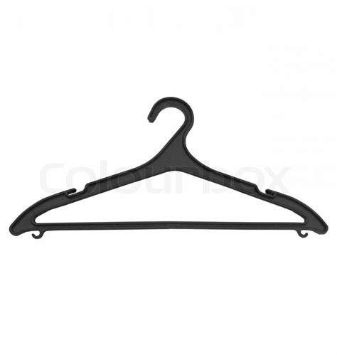 Black Clothes Hanger Isolated On White Stock Image Colourbox