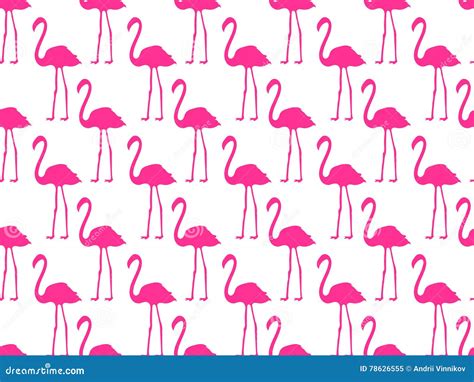 Seamless Pattern With Pink Flamingos Seamless Flamingo Bird Pattern