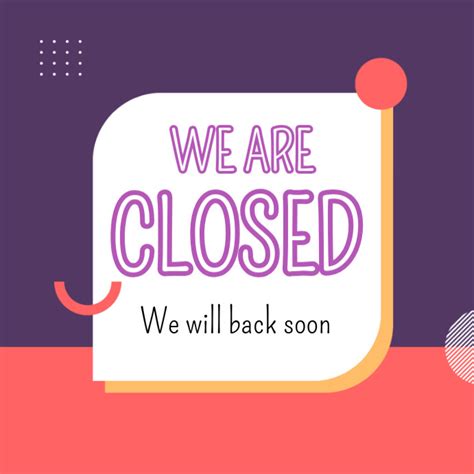 Closed Template Postermywall