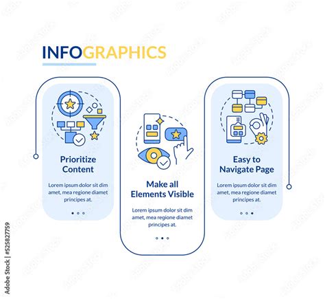 Mobile Design Recommendations Blue Rectangle Infographic Template Data Visualization With 3