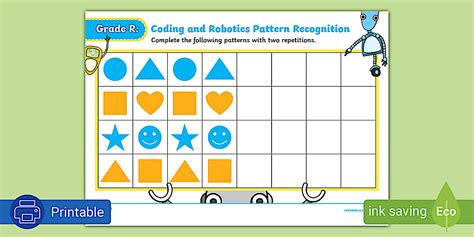 Grade R Coding And Robotics Pattern Recognition Shapes