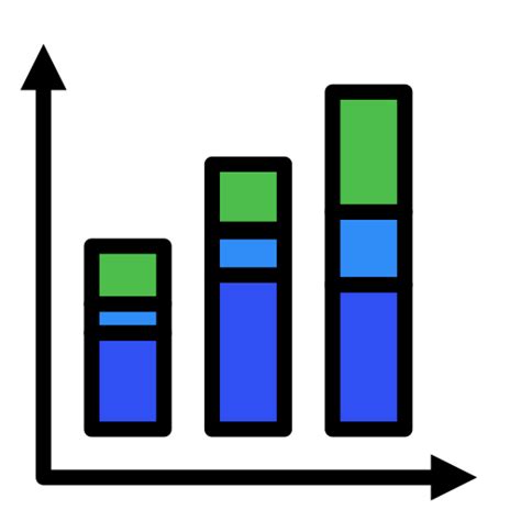 Stacked Bar Chart Sorted Analysis Bars Icon Infographics Icons