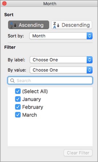 Sort Data In A Pivottable In Excel For Mac Microsoft Support