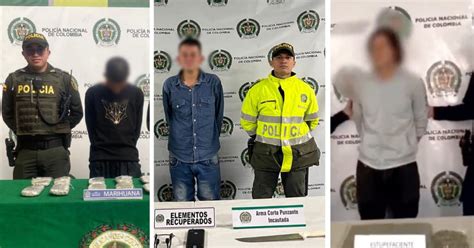 Tres Hombres Capturados Por La Policía Por Estupefacientes Y Hurto