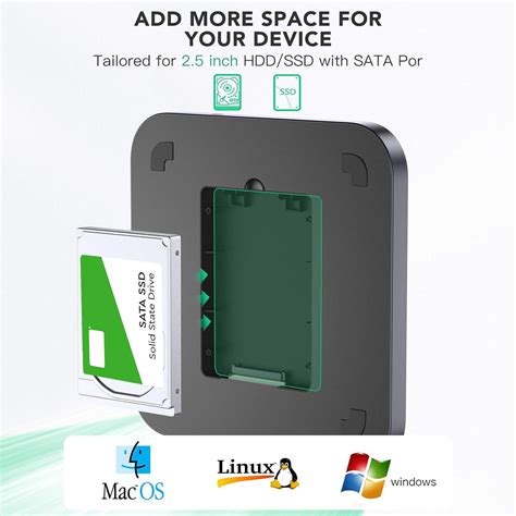 Buy Type C Hub With Hard Drive Enclosure Agptek Usb C Docking Station Stand For Mac Mini With