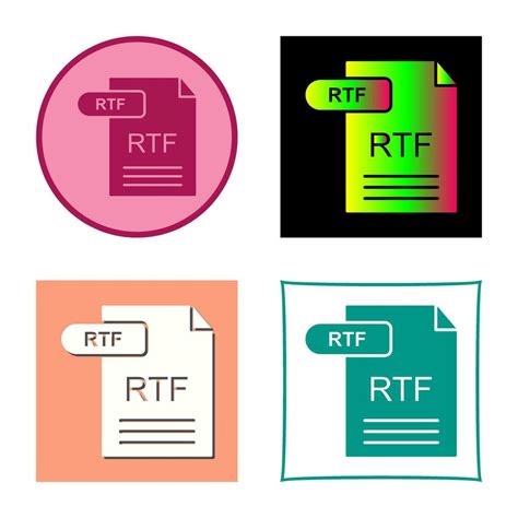 Rtf Vector Icon 30949126 Vector Art At Vecteezy