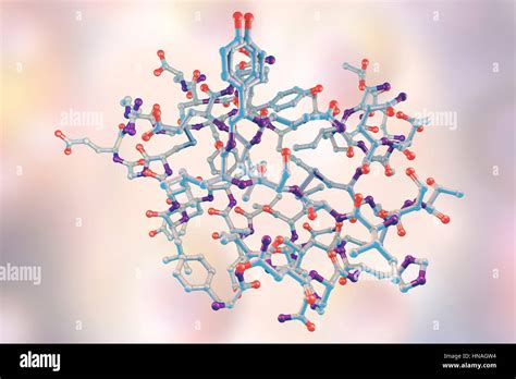 Insulin Molecule Computer Model Showing The Structure Of A Molecule Of The Hormone Insulin