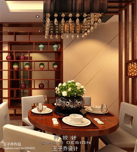 中式玄关博古架隔断设计图 设计本装修效果图