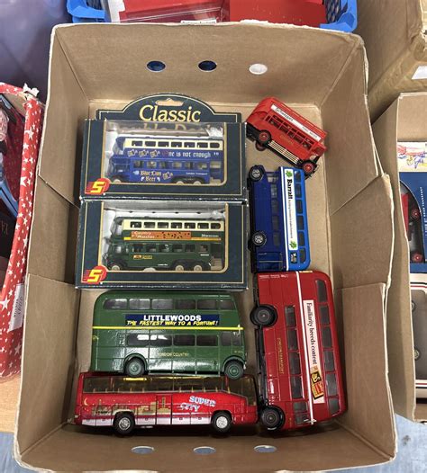 Box Of Diecast Model Busses Inc Solido Badgers Auctions