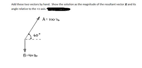 Solved Add These Two Vectors By Hand Show The Solution As