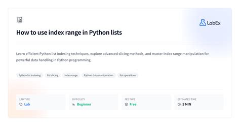 How To Use Index Range In Python Lists Labex