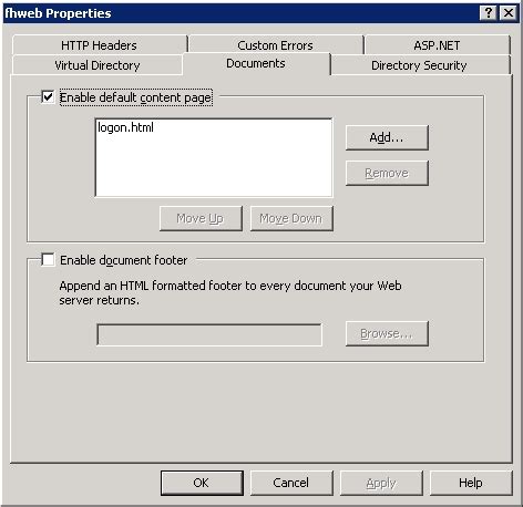 IIS Set Index Html As Default Document