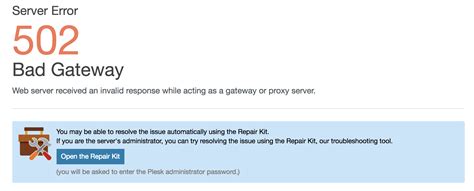 Plesk Shows 502 Bad Gateway Error And Service Sw Engine Is Marked As